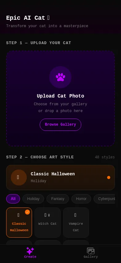 Epic AI Cat Canvas