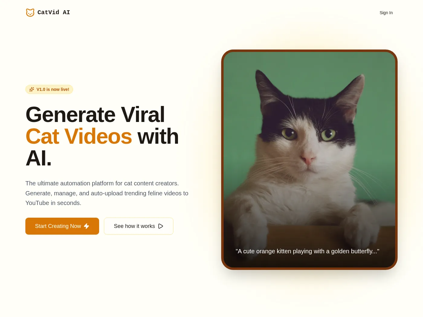 CatVid AI Uploader