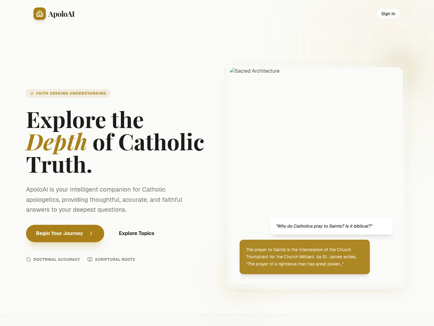 ApoloAI Catholic Companion