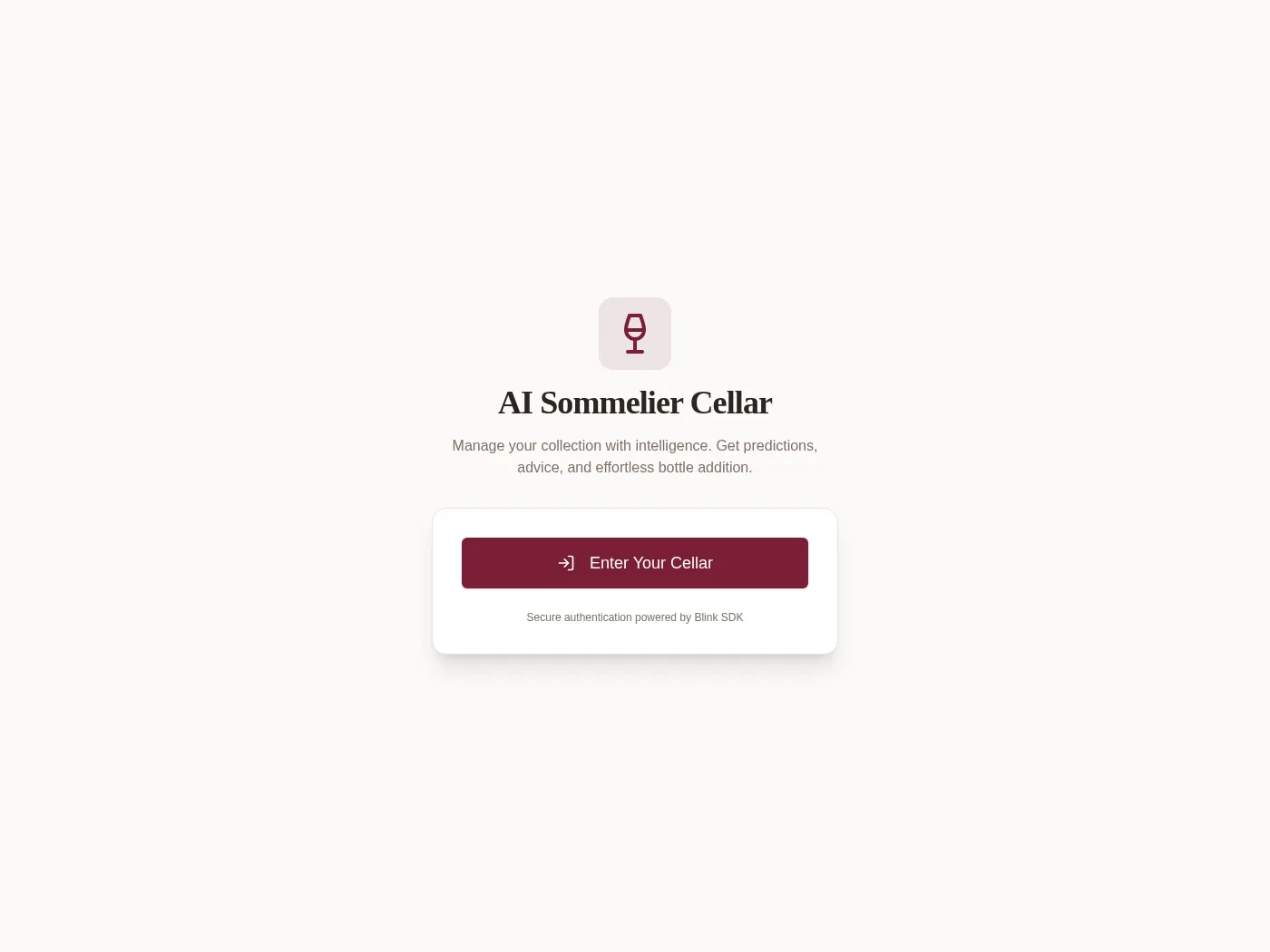 AI Sommelier Cellar