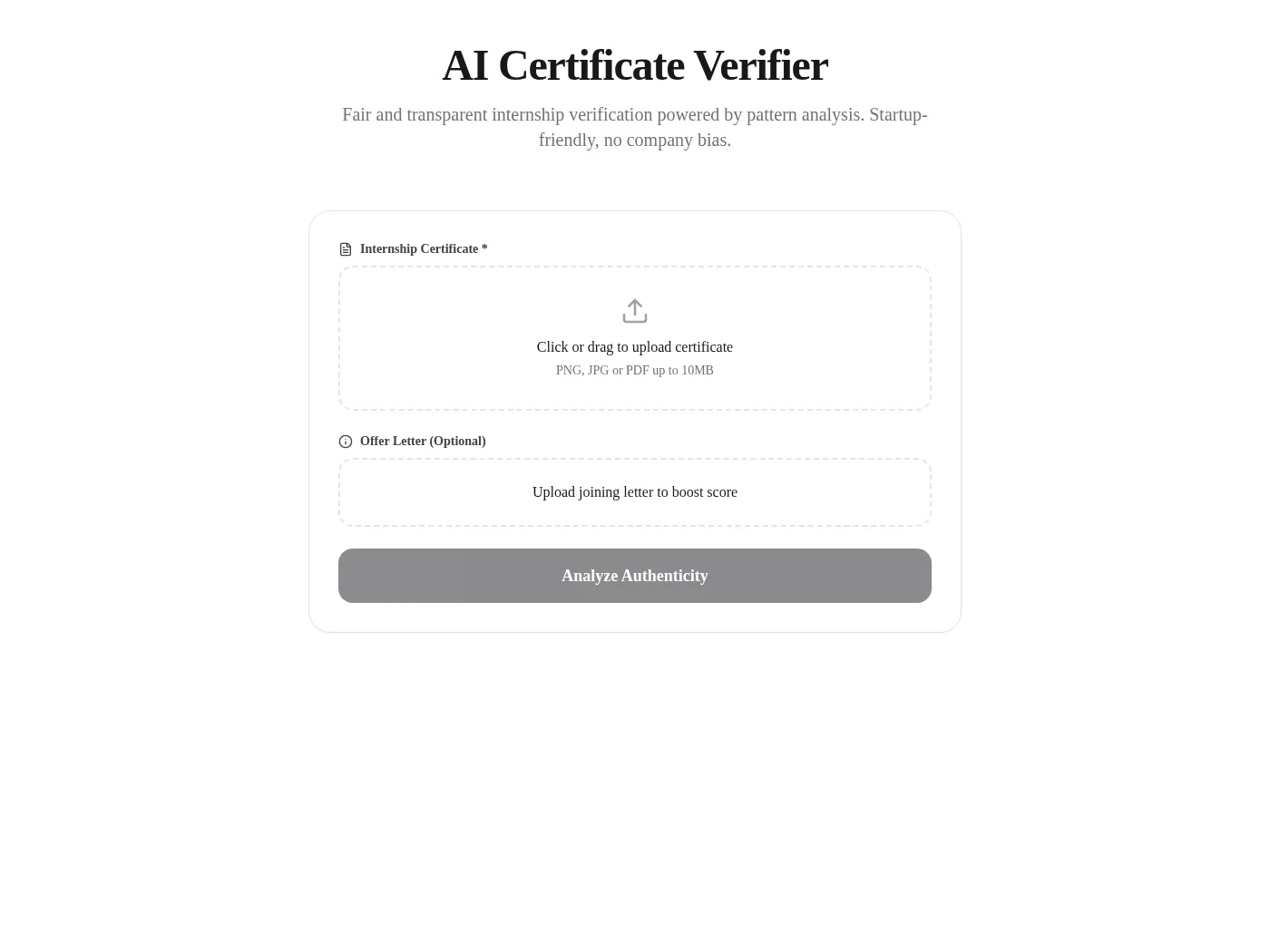 AI Certificate Verifier