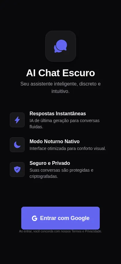 Chat AI Escuro Mobile