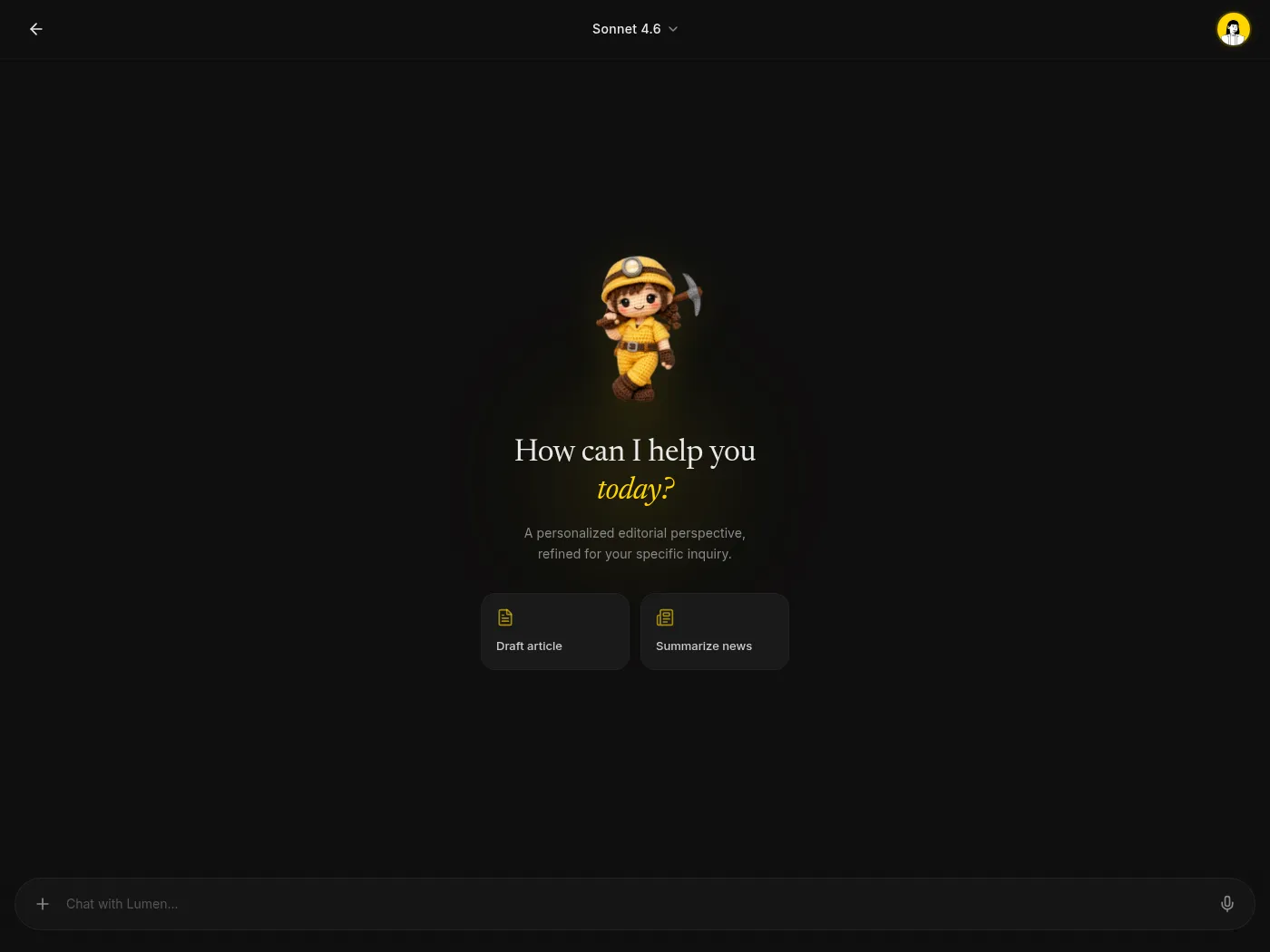 Lumen AI Chat Page
