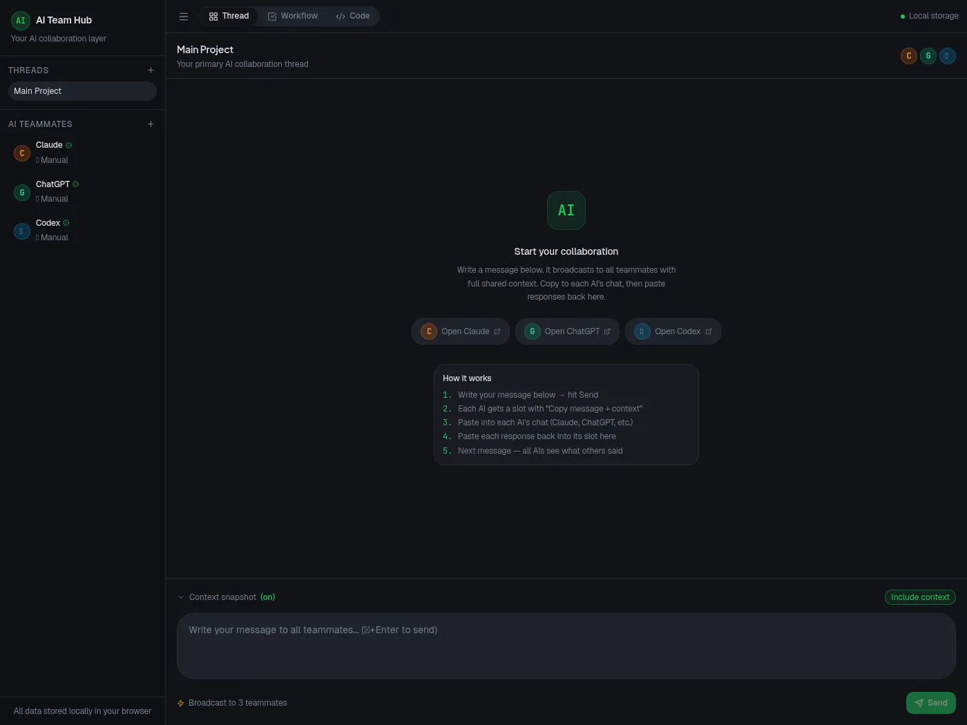AI Chat Team Hub