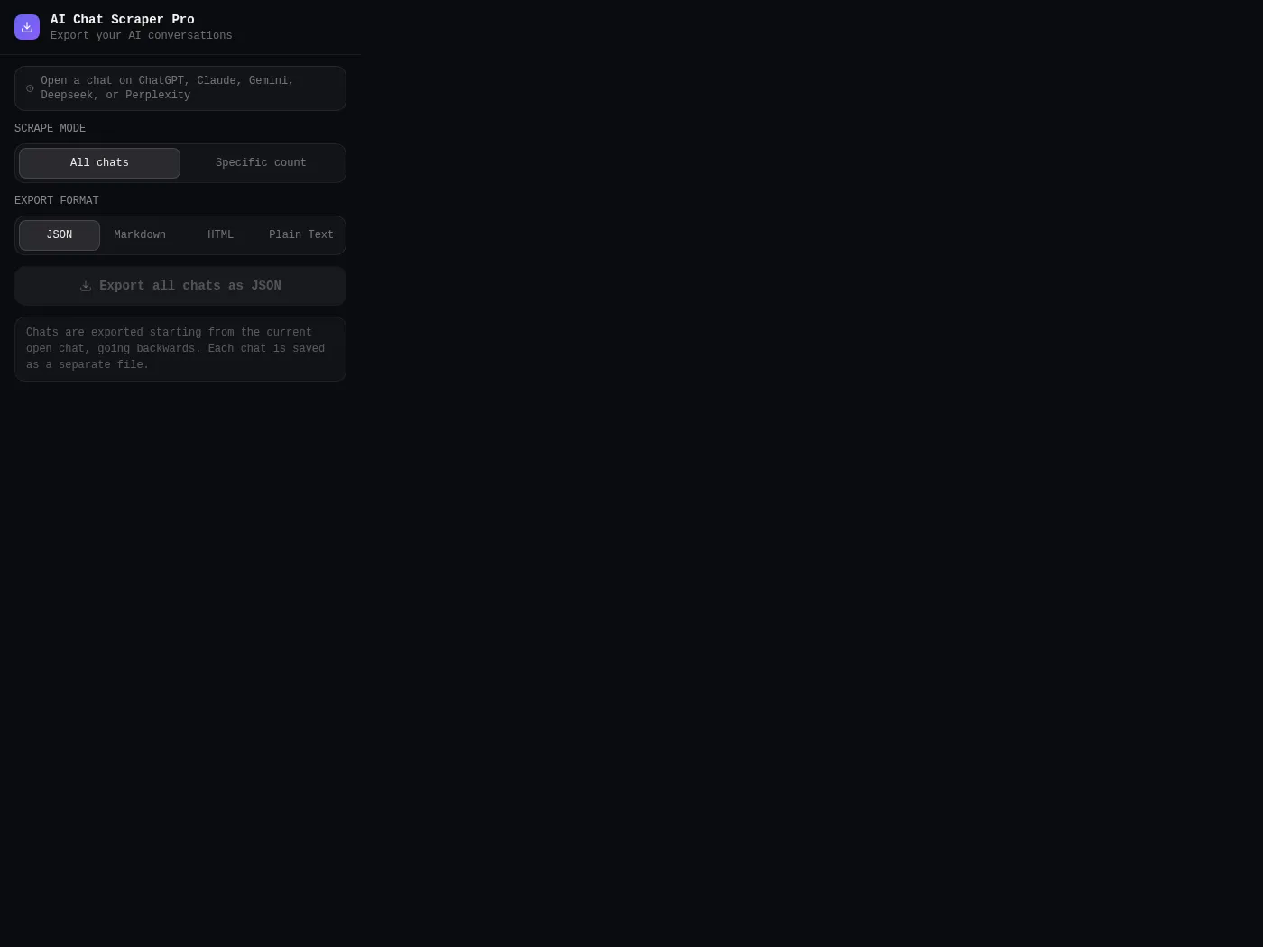 AI Chat Scraper Pro