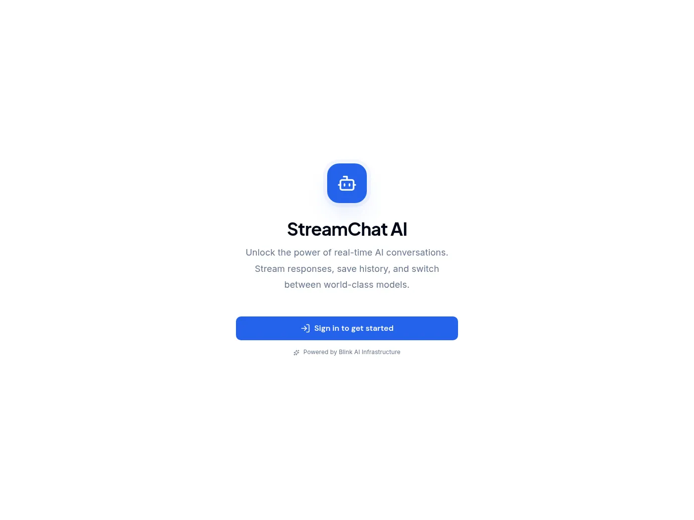StreamChat AI Interface