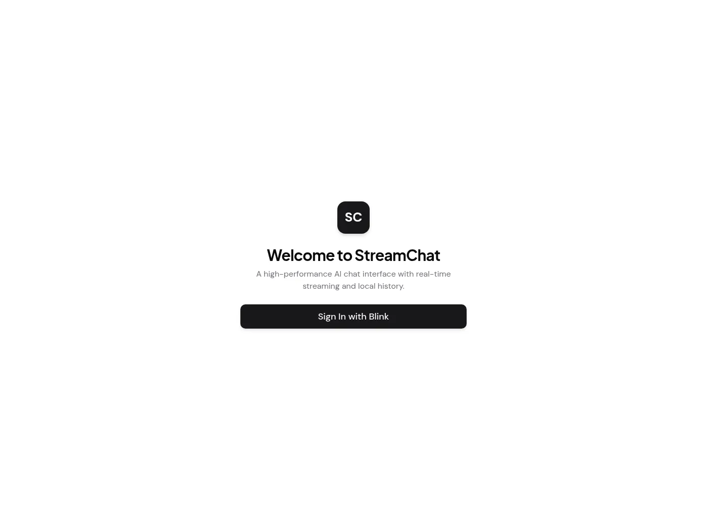 StreamChat AI UI