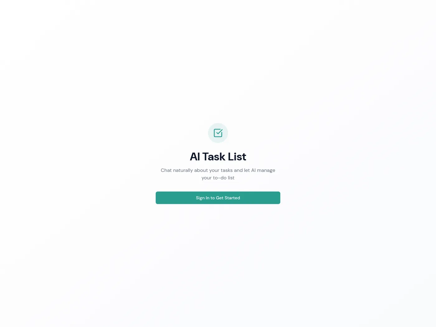 AI Chat Task List