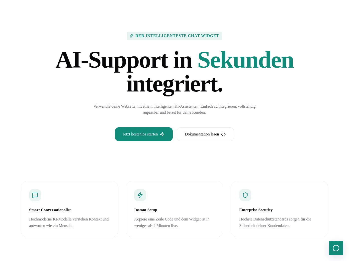 AI Chat Widget