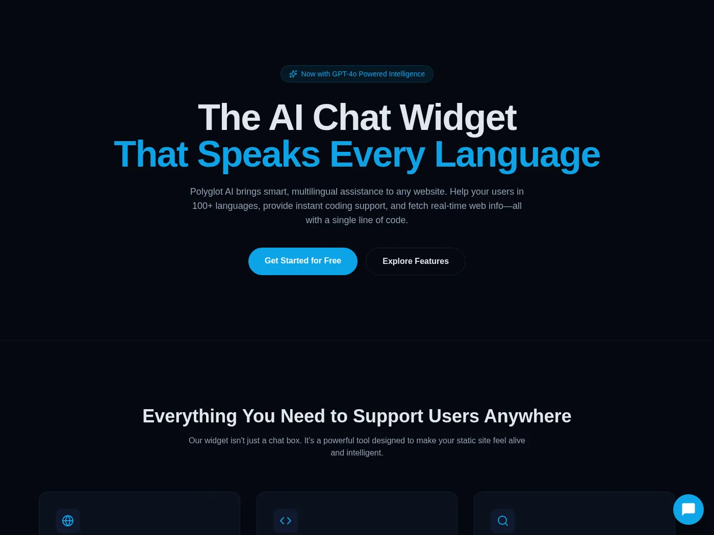 Polyglot AI Chat Widget