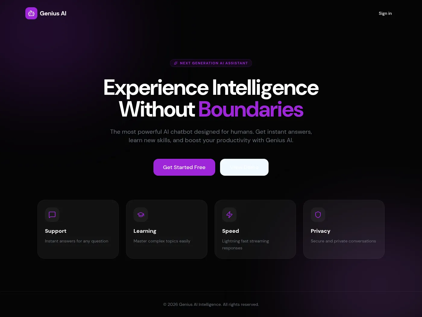 AI Chatbot Genius