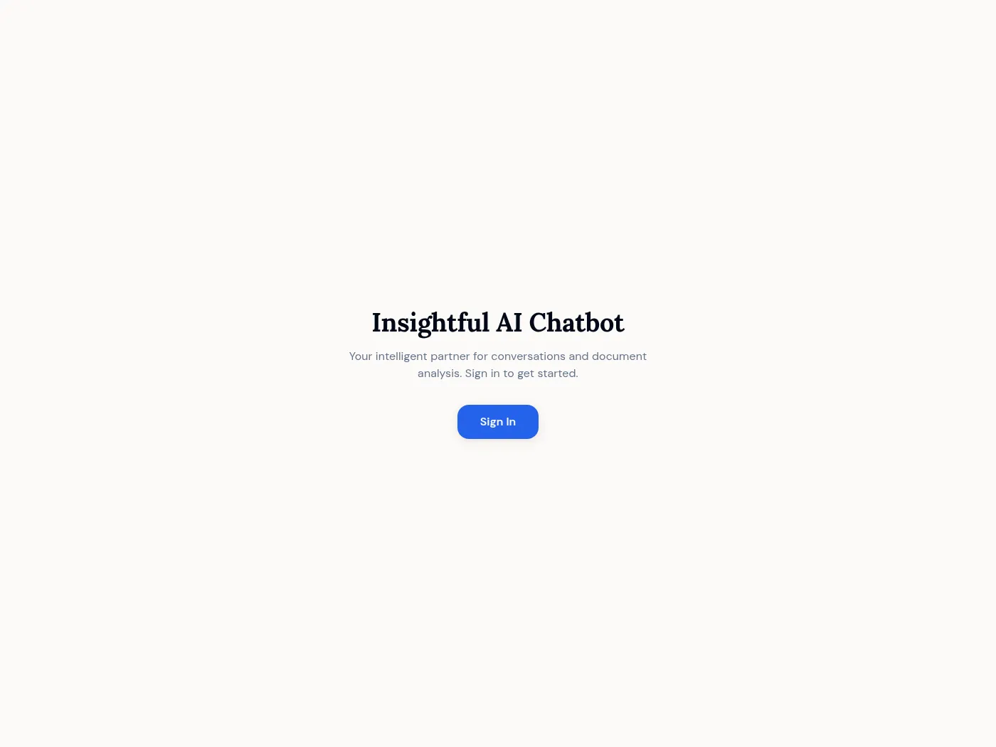Insightful AI Chatbot