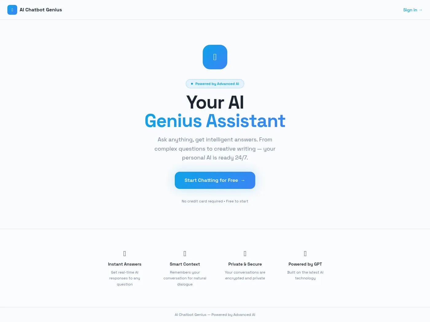 AI Chatbot Genius