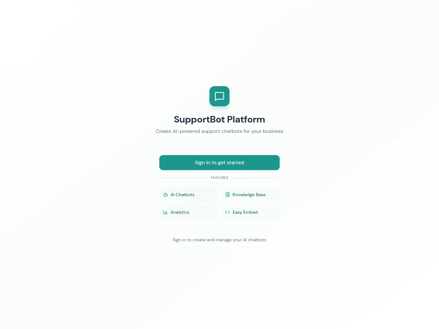 SupportBot Platform