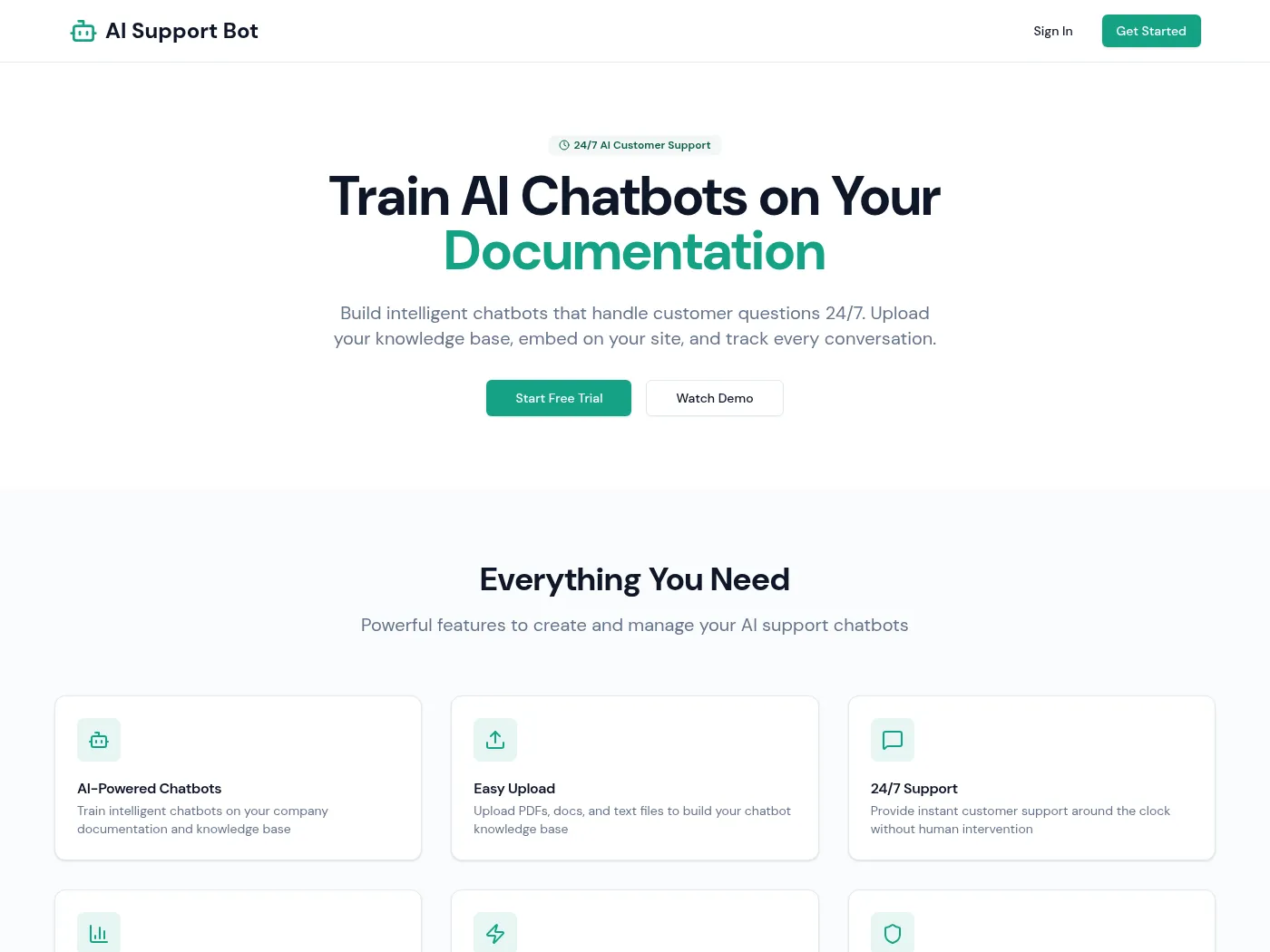 AI Support Bot Platform