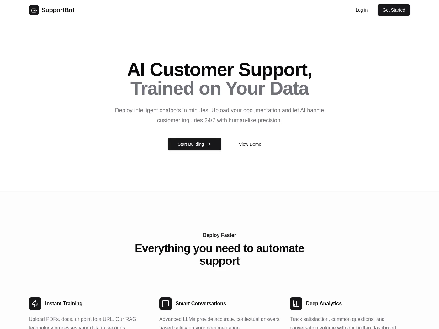 SupportBot Platform
