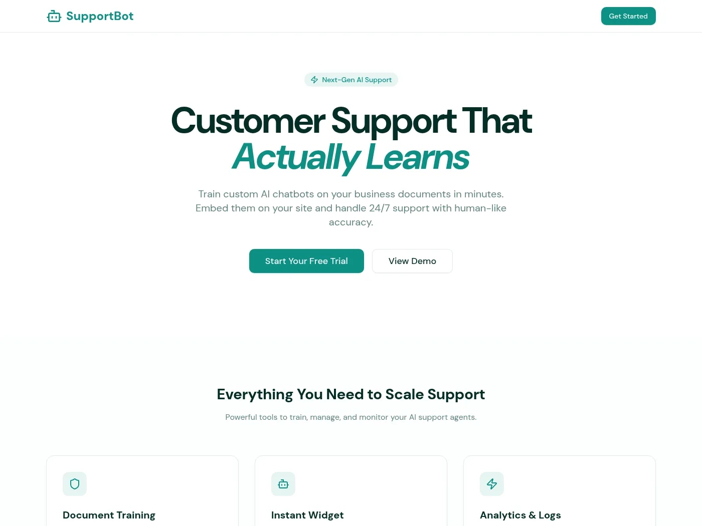 SupportBot Platform