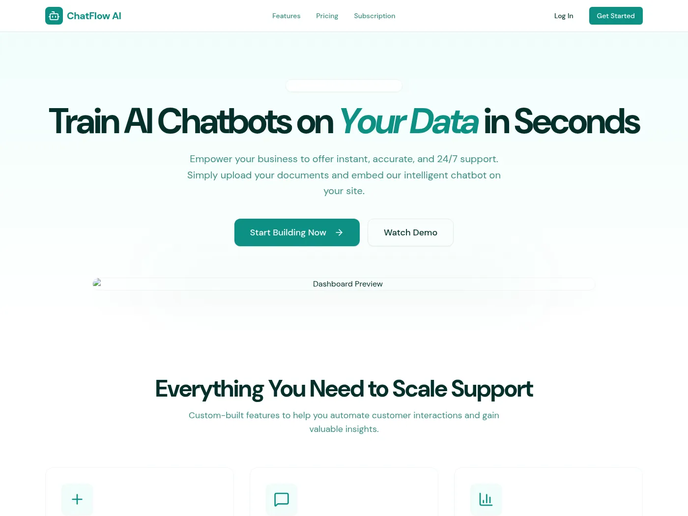 AI Support Chatbot Platform
