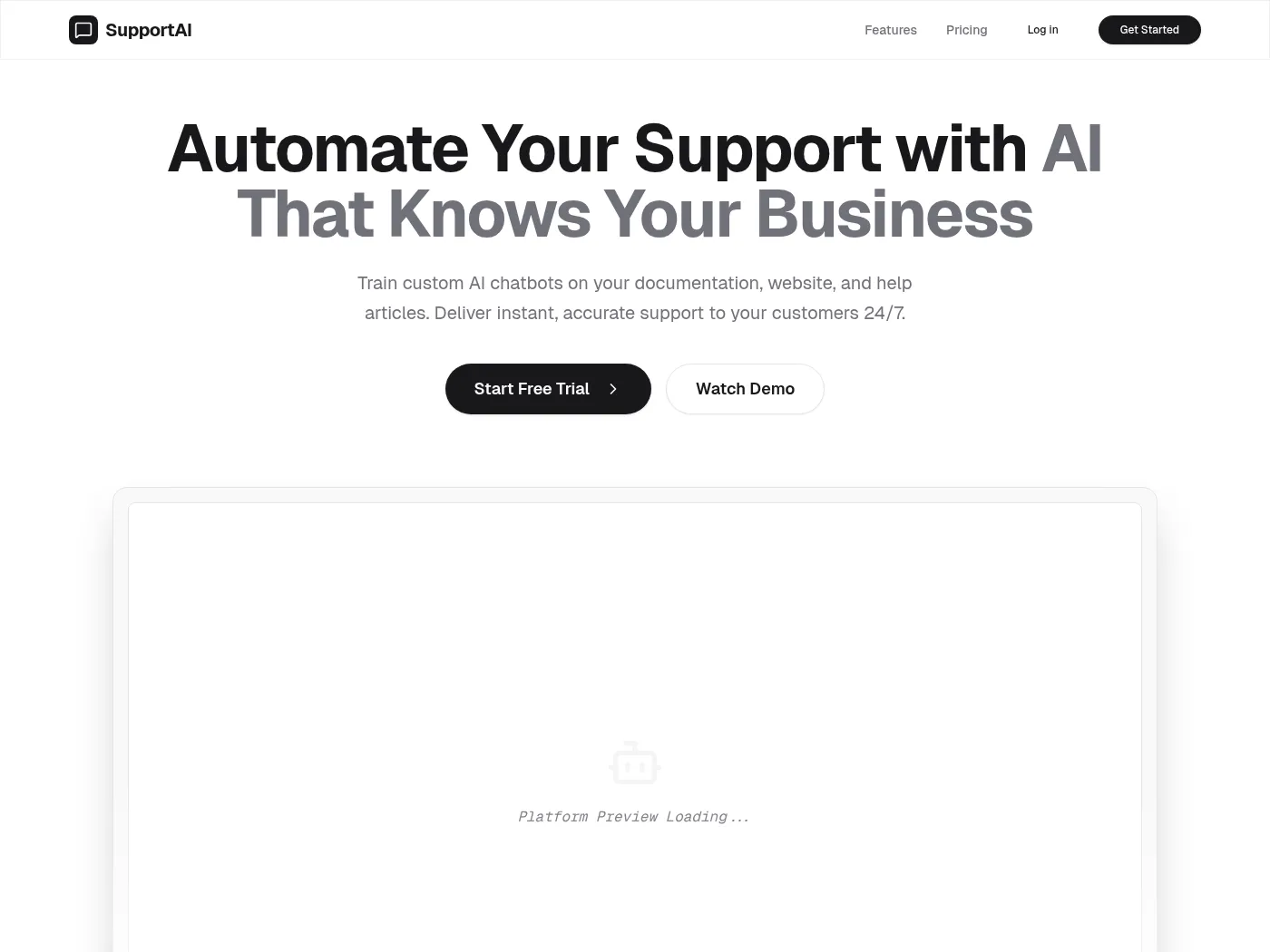 AI Support Chatbot Platform