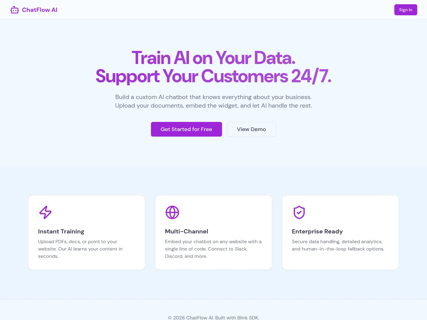 AI Support Chatbot Platform
