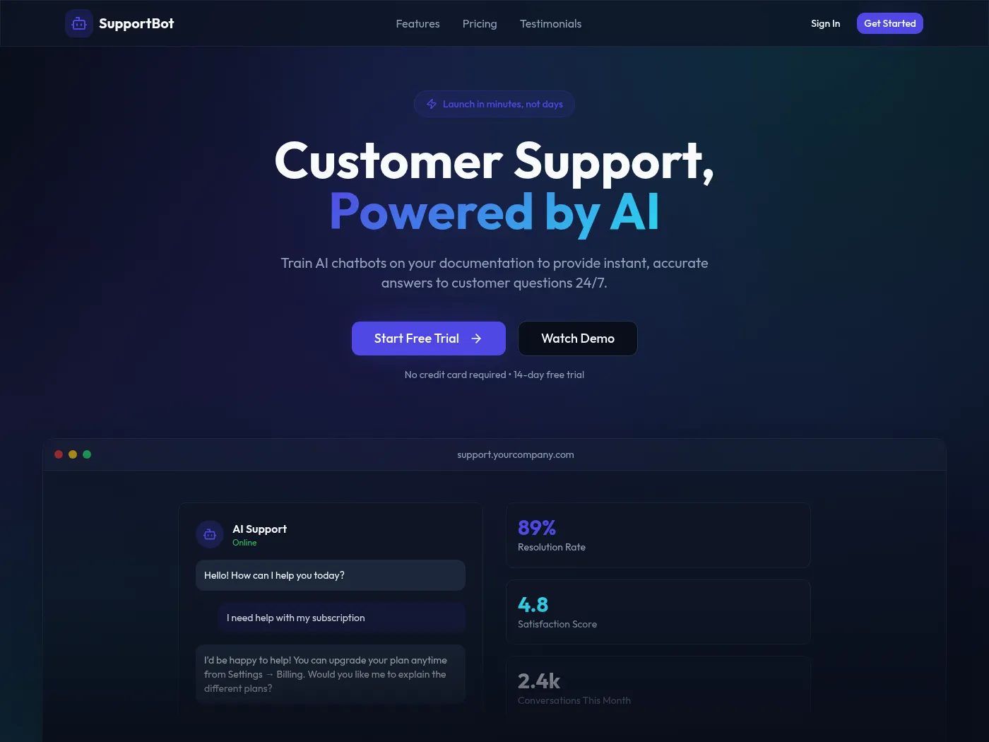 SupportBot Platform