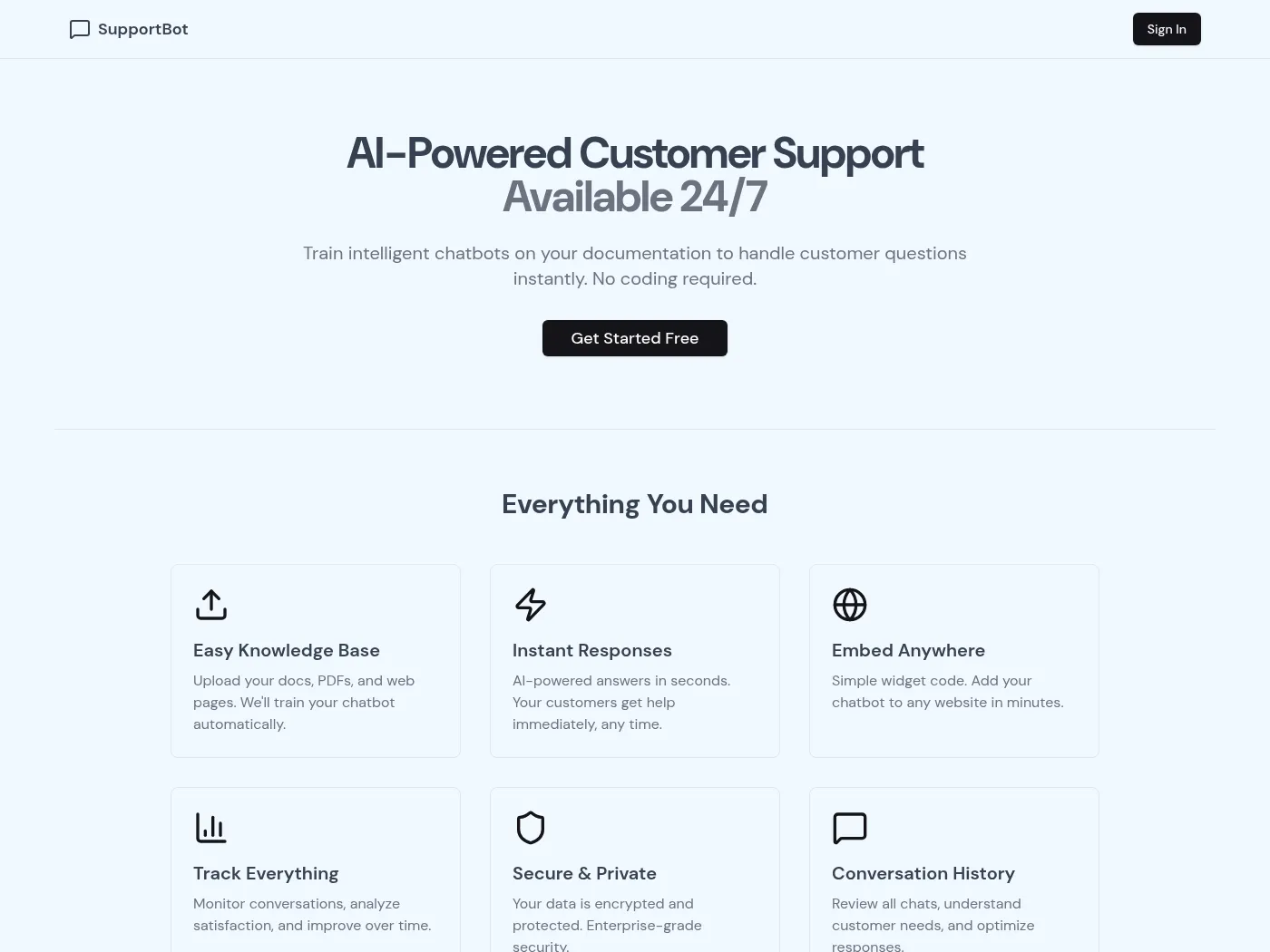 SupportBot Platform