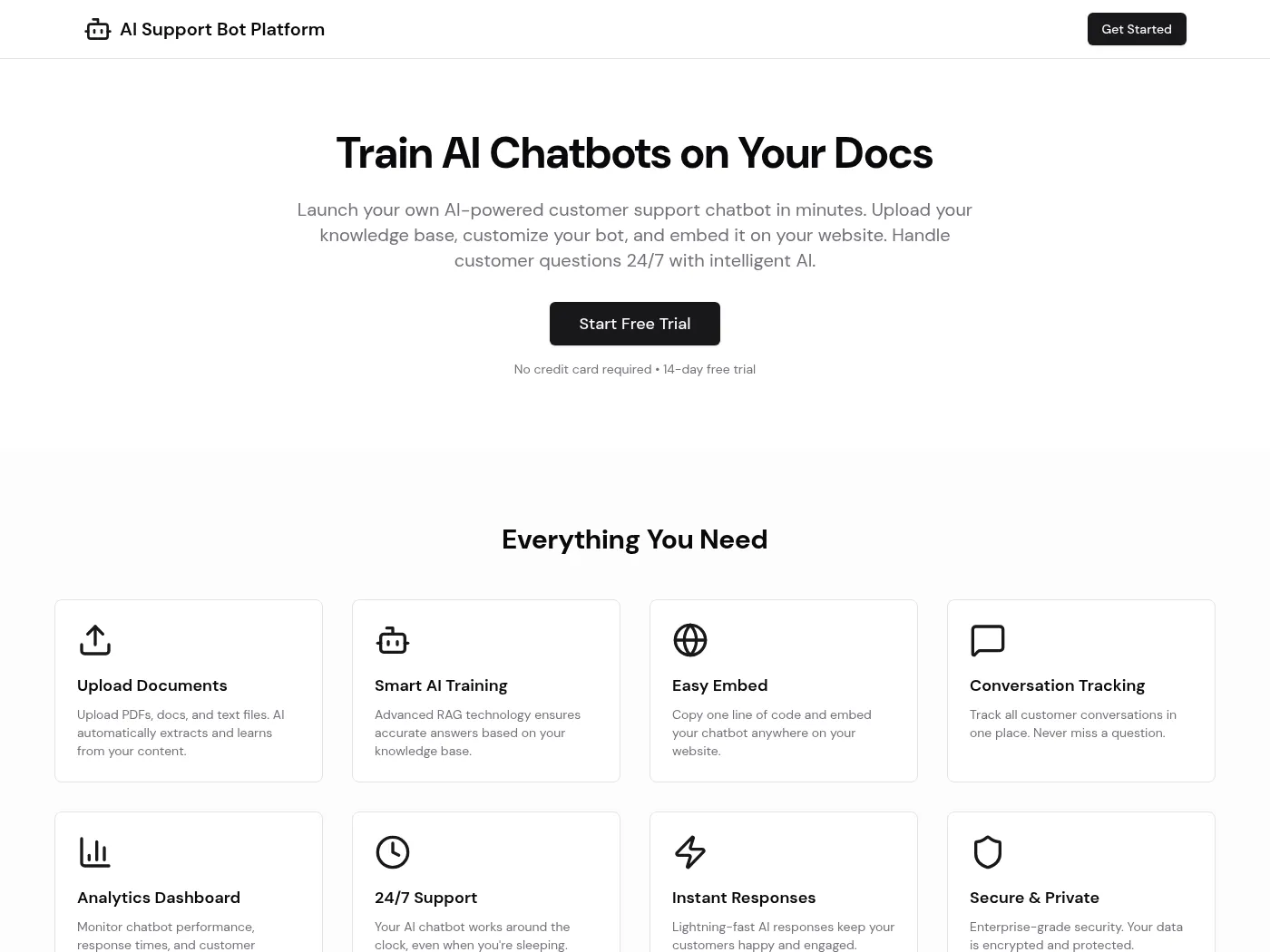 AI Support Bot Platform