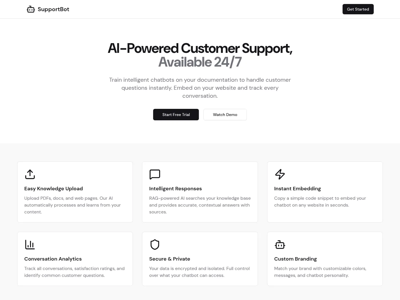 AI SupportBot Platform