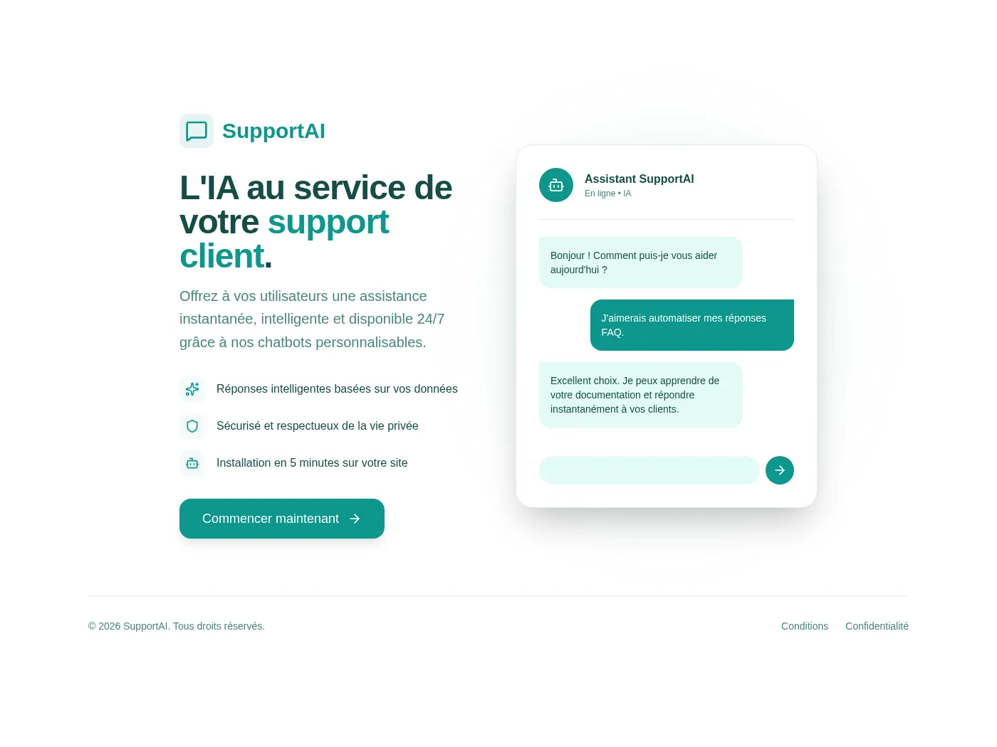 AI Support Chatbot Platform