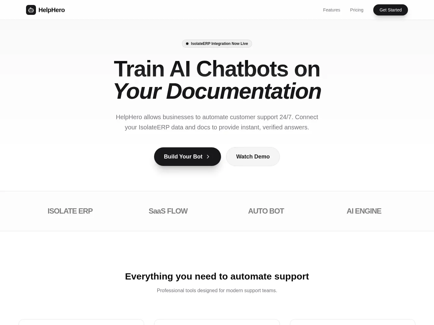 HelpHero Chatbot Platform