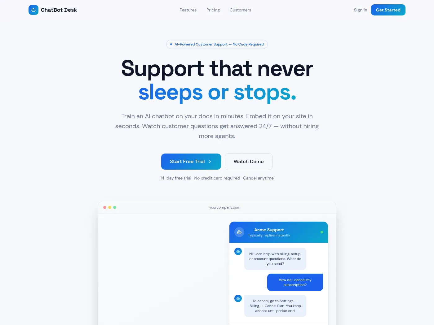 ChatBot Desk