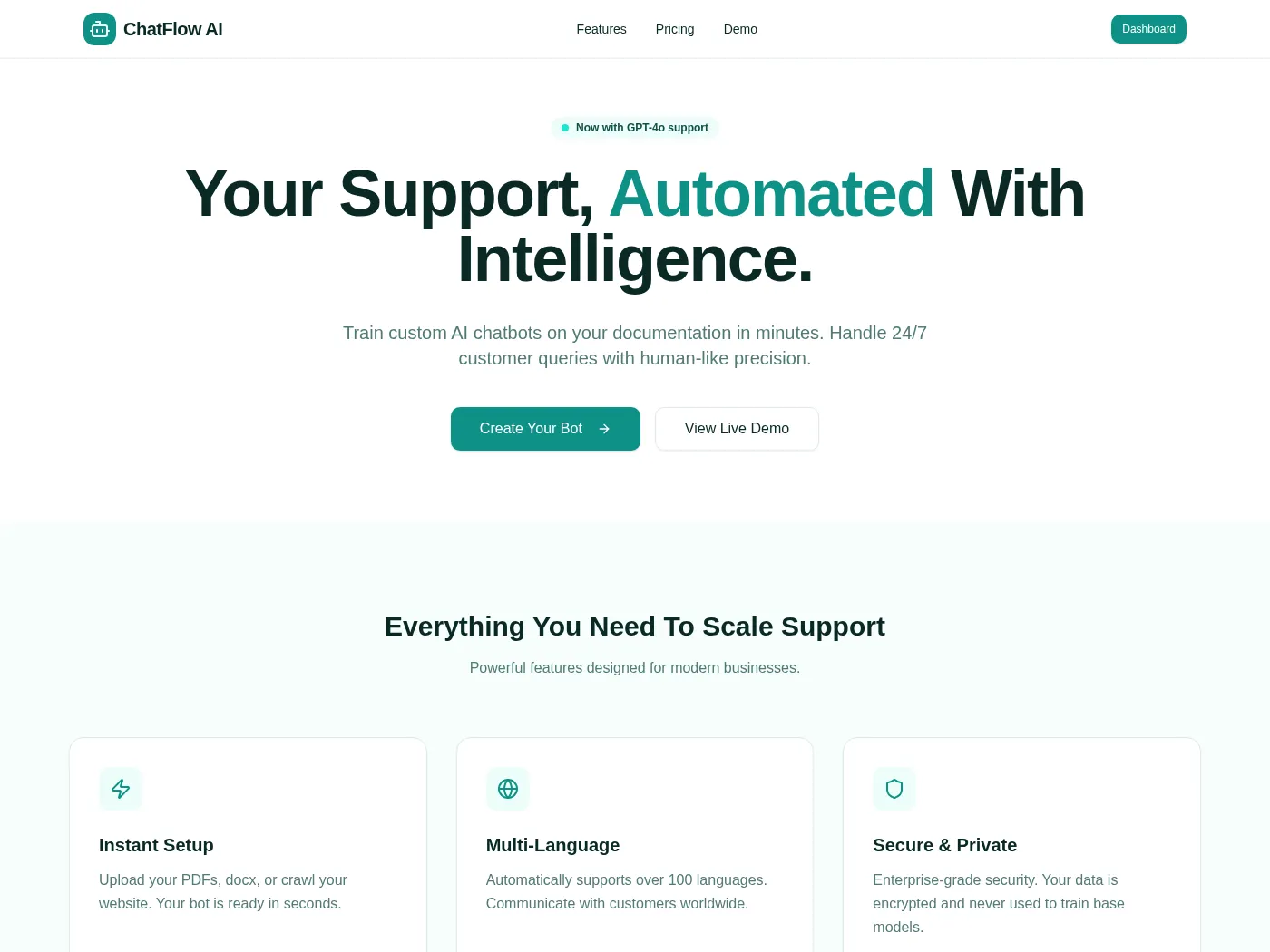 AI Support Chatbot Hub