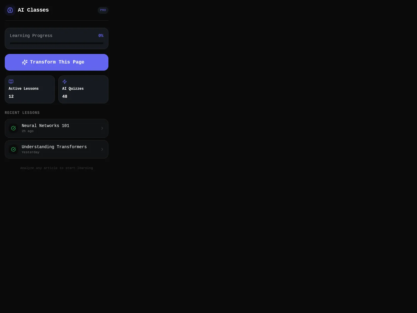 AI Classes Extension