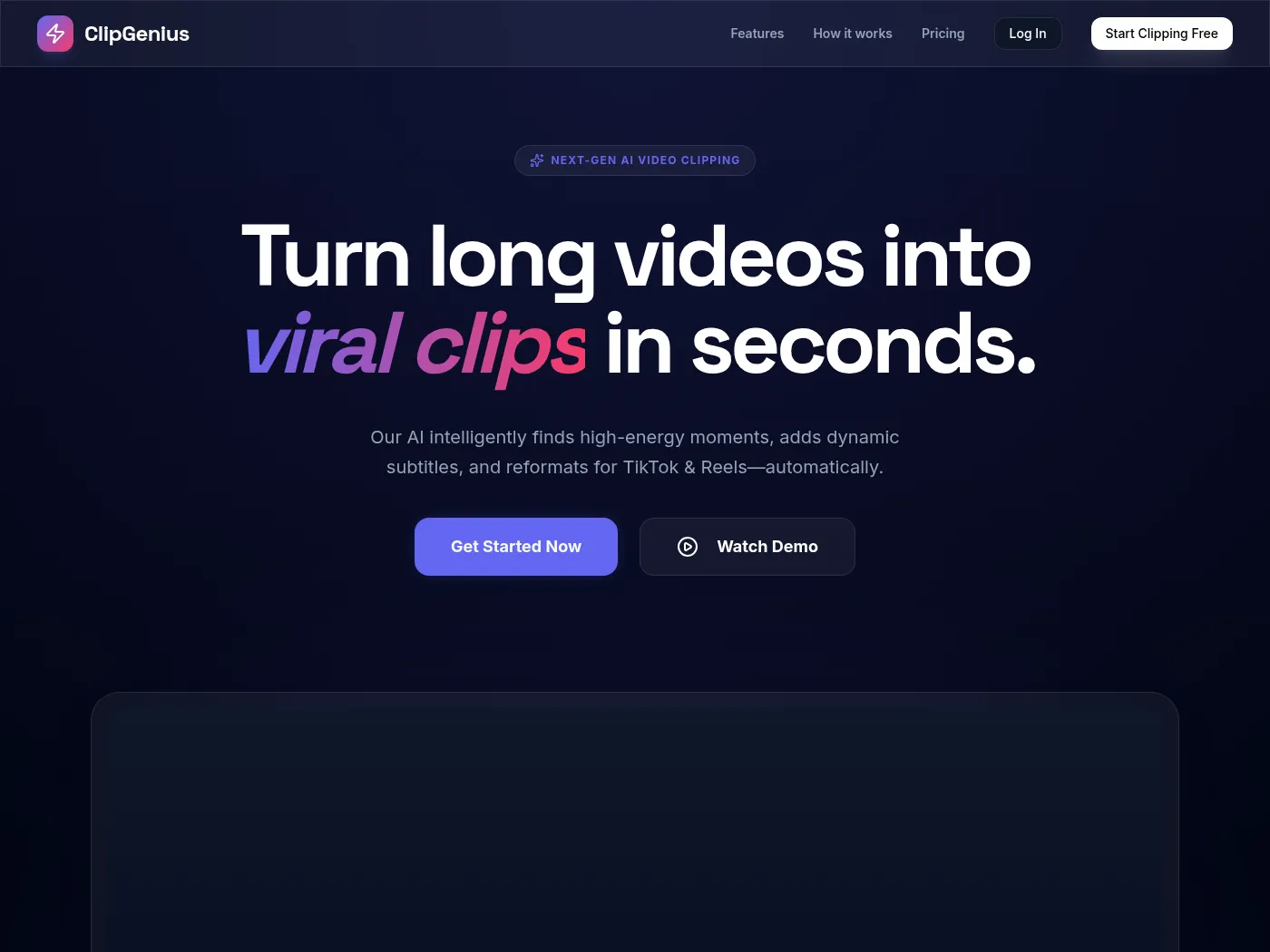 ClipGenius AI Editor