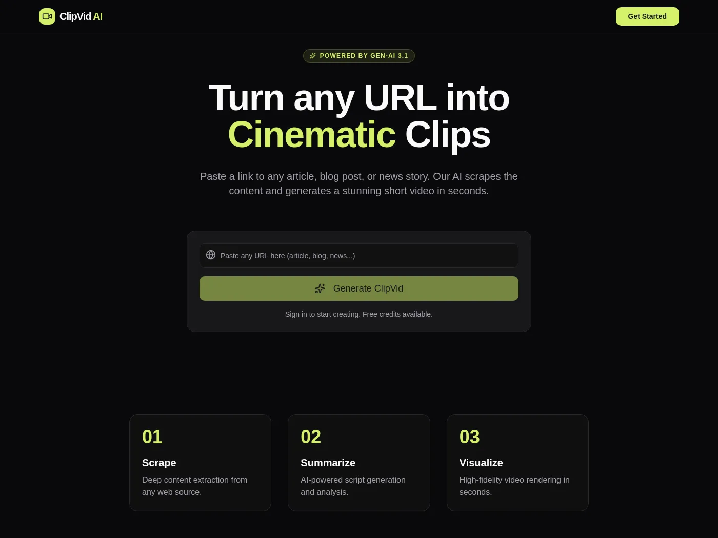 ClipVid AI Generator