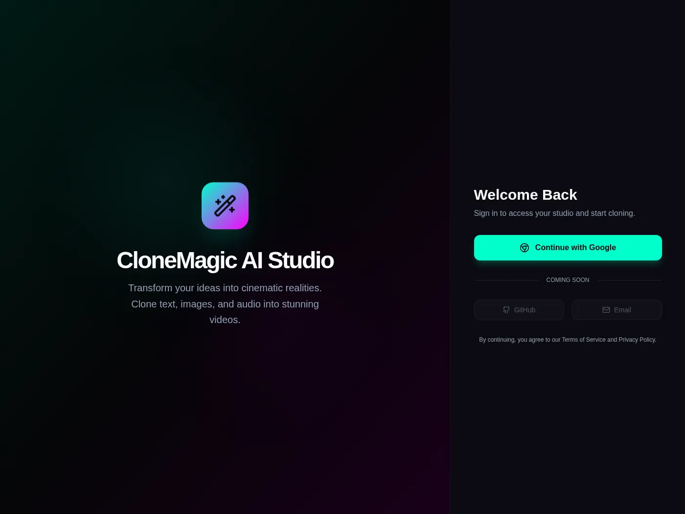 CloneMagic AI Studio