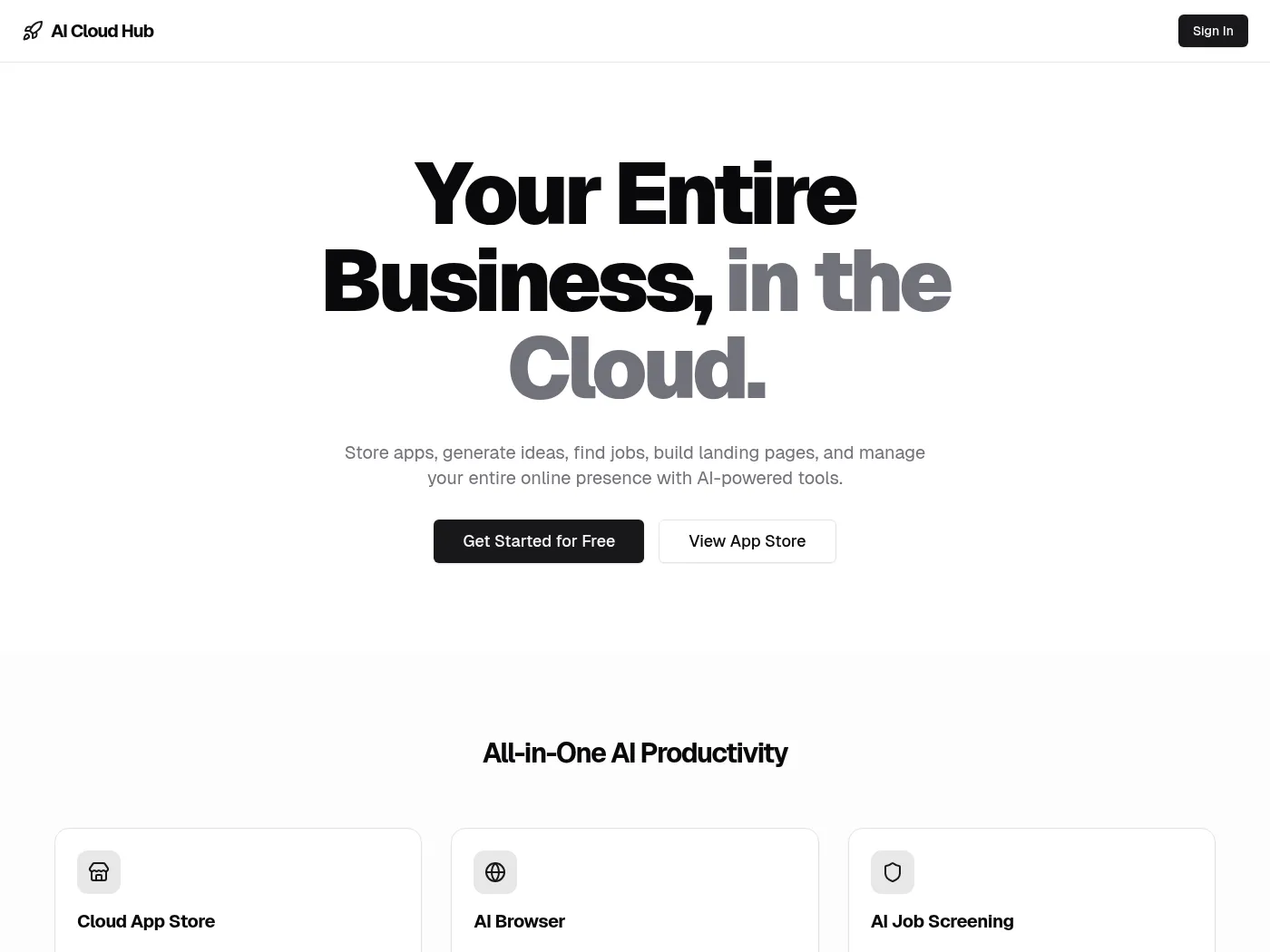 AI Cloud WorkHub