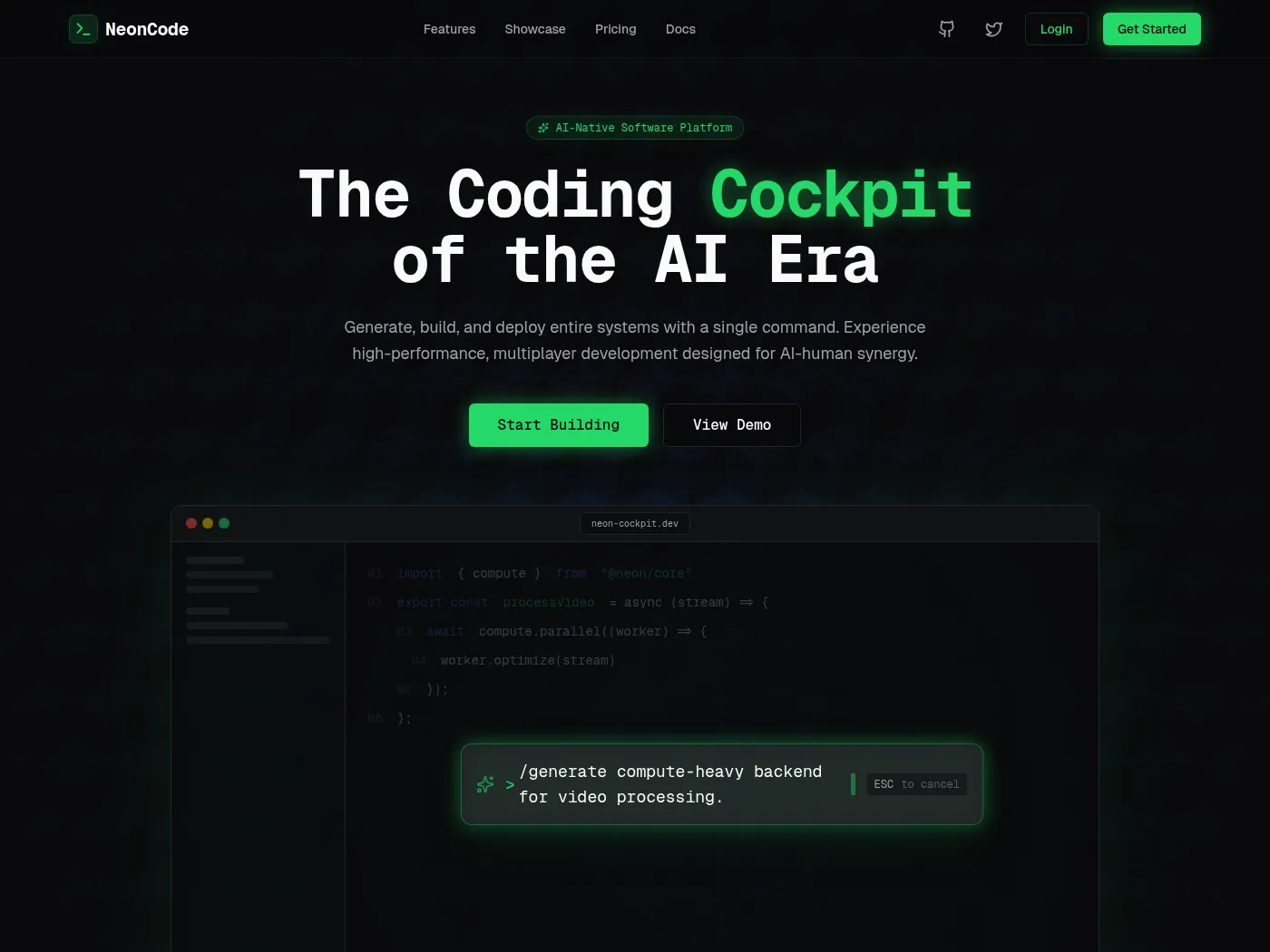 NeonCode Cockpit