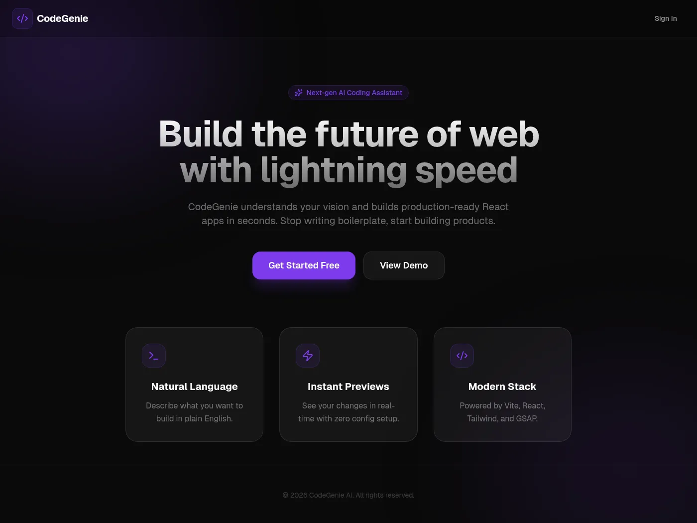 CodeGenie AI Assistant