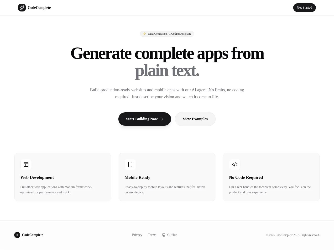CodeComplete AI Assistant