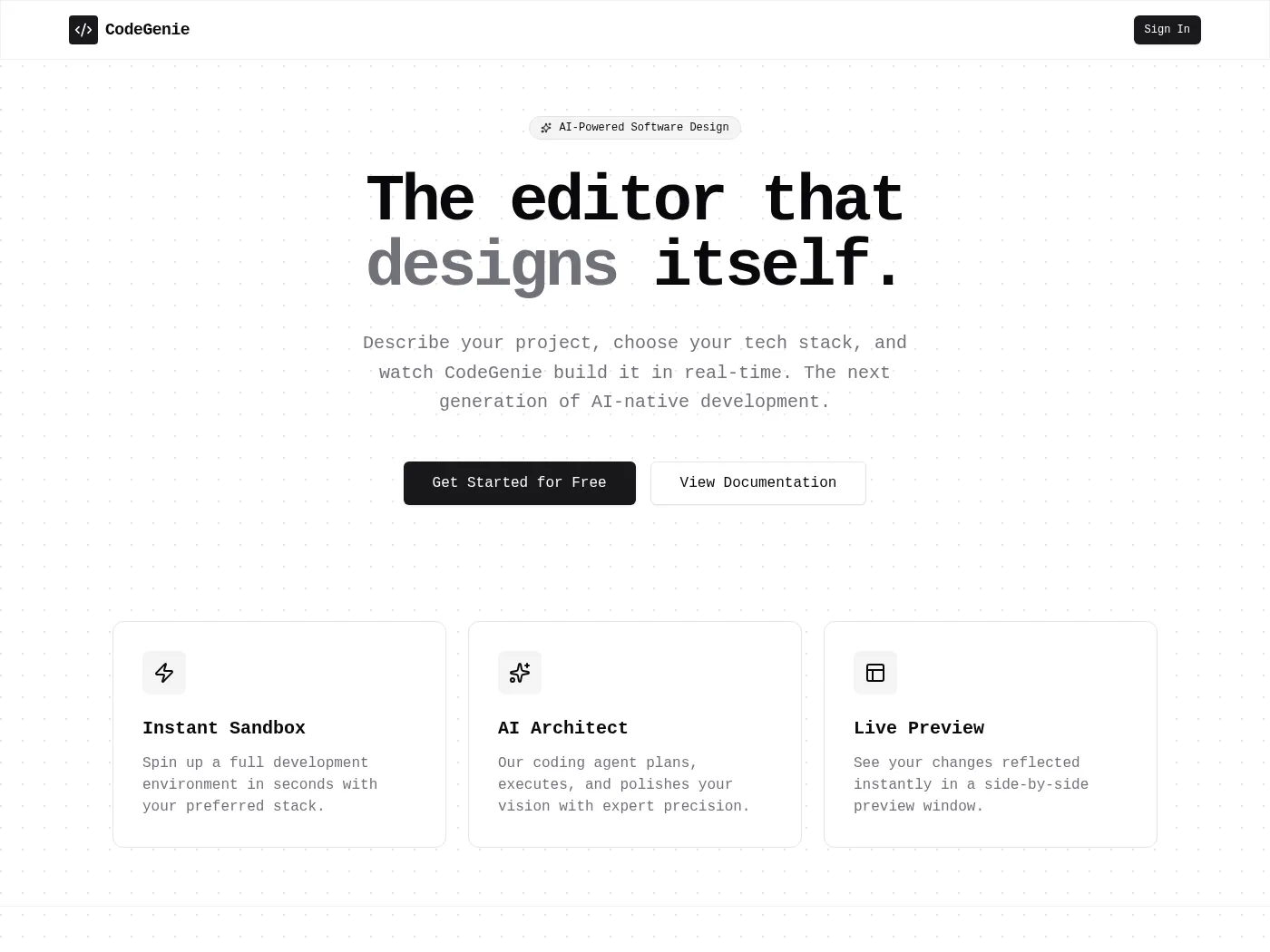 CodeGenie AI Editor