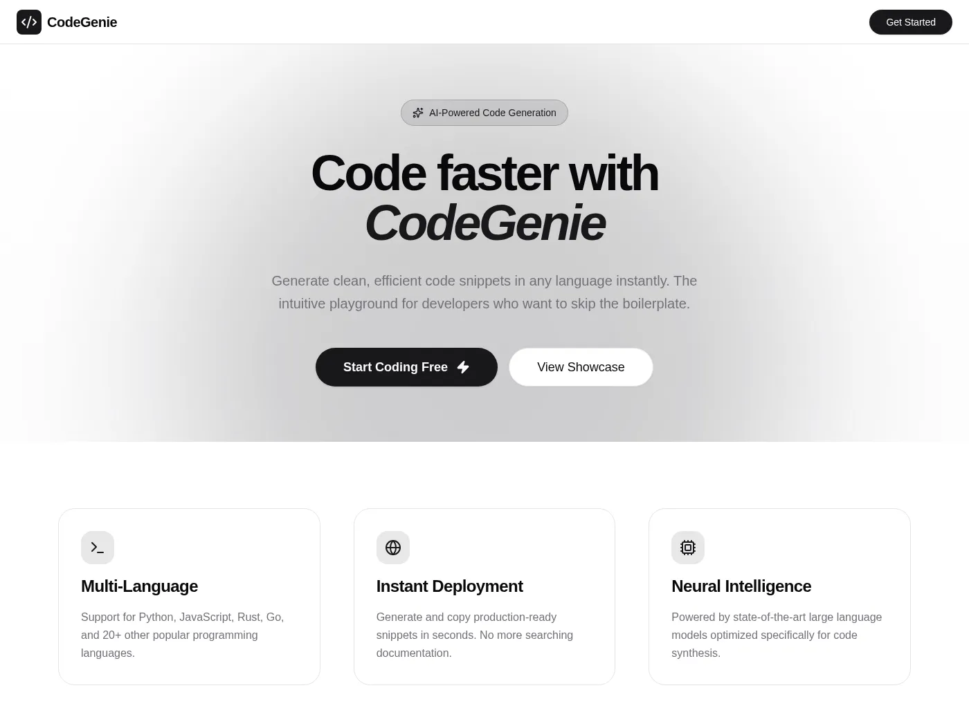 CodeGenie AI Platform