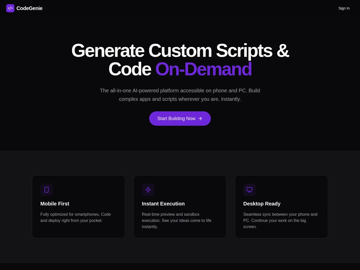 CodeGenie AI Studio