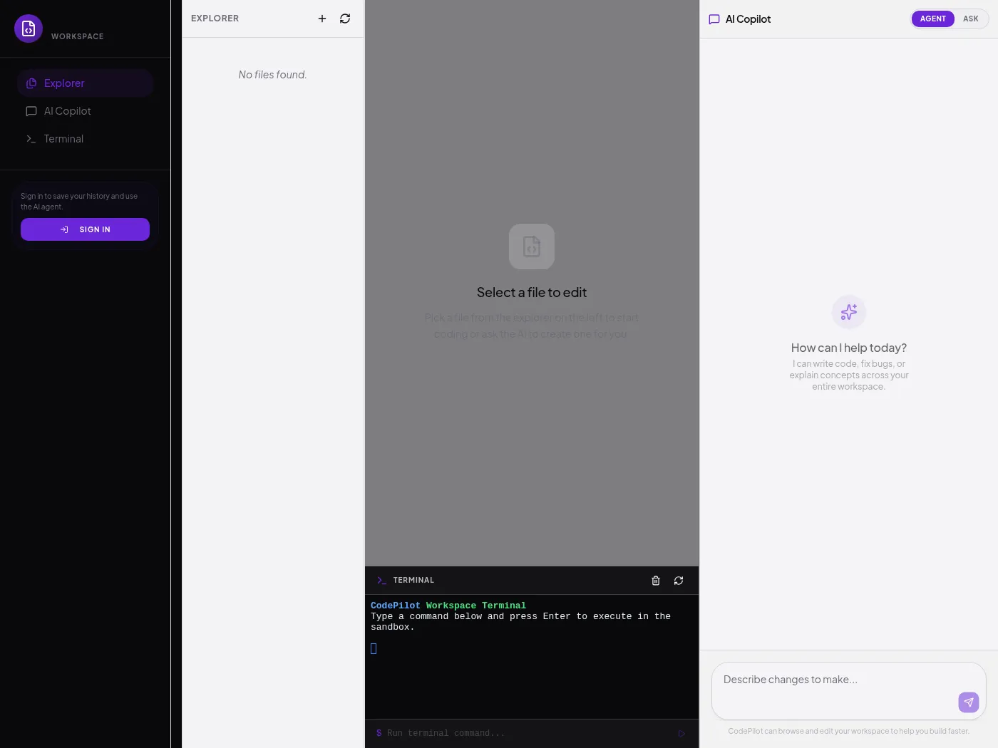CodePilot Workspace