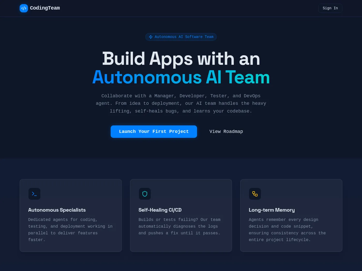 AI Coding Team Hub