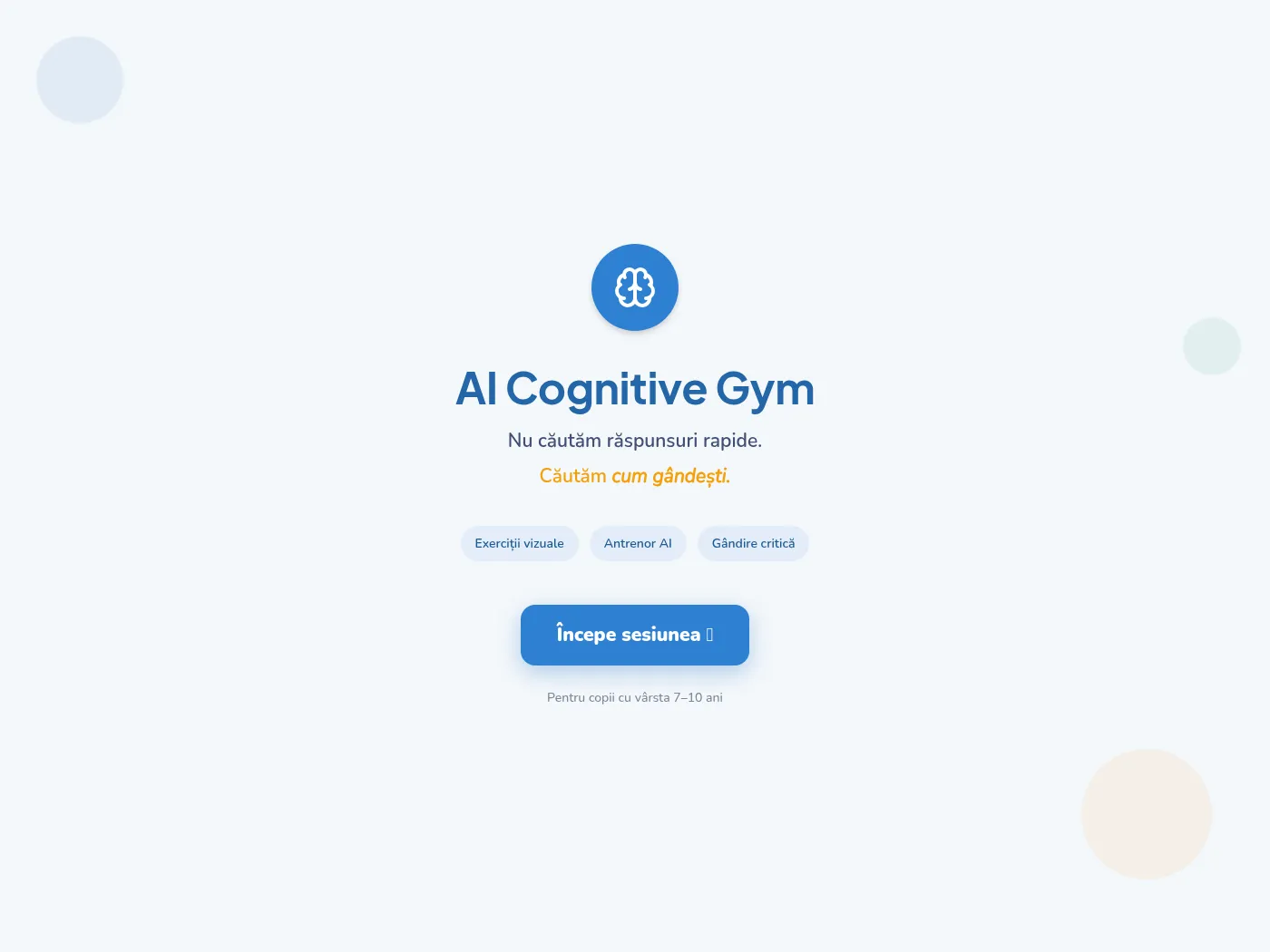 AI Cognitive Gym