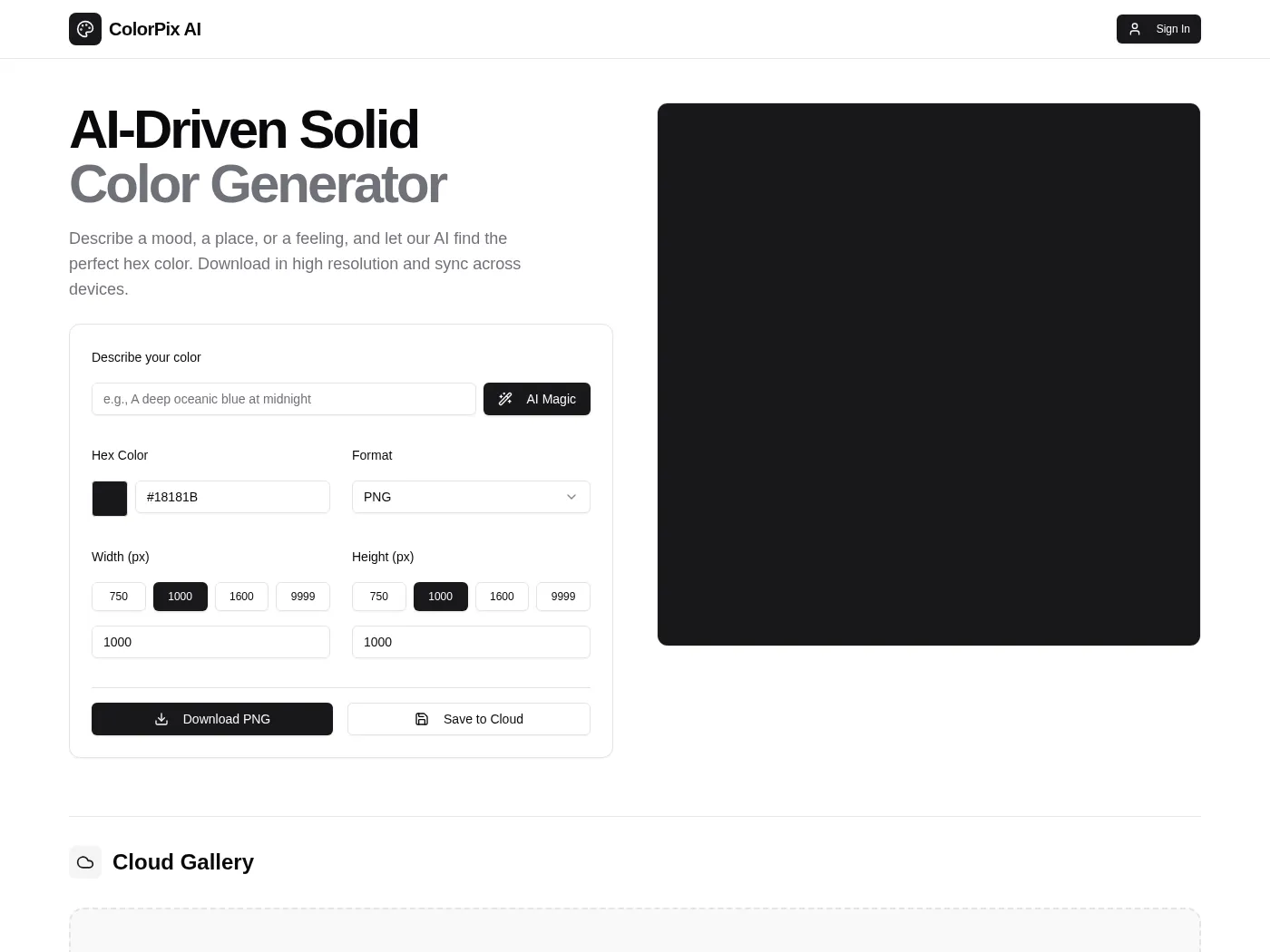 ColorPix AI Generator