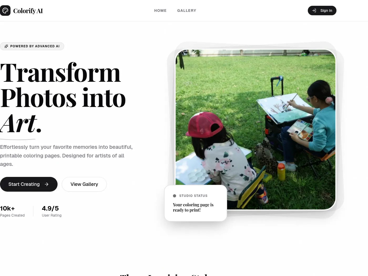Colorify AI Pages