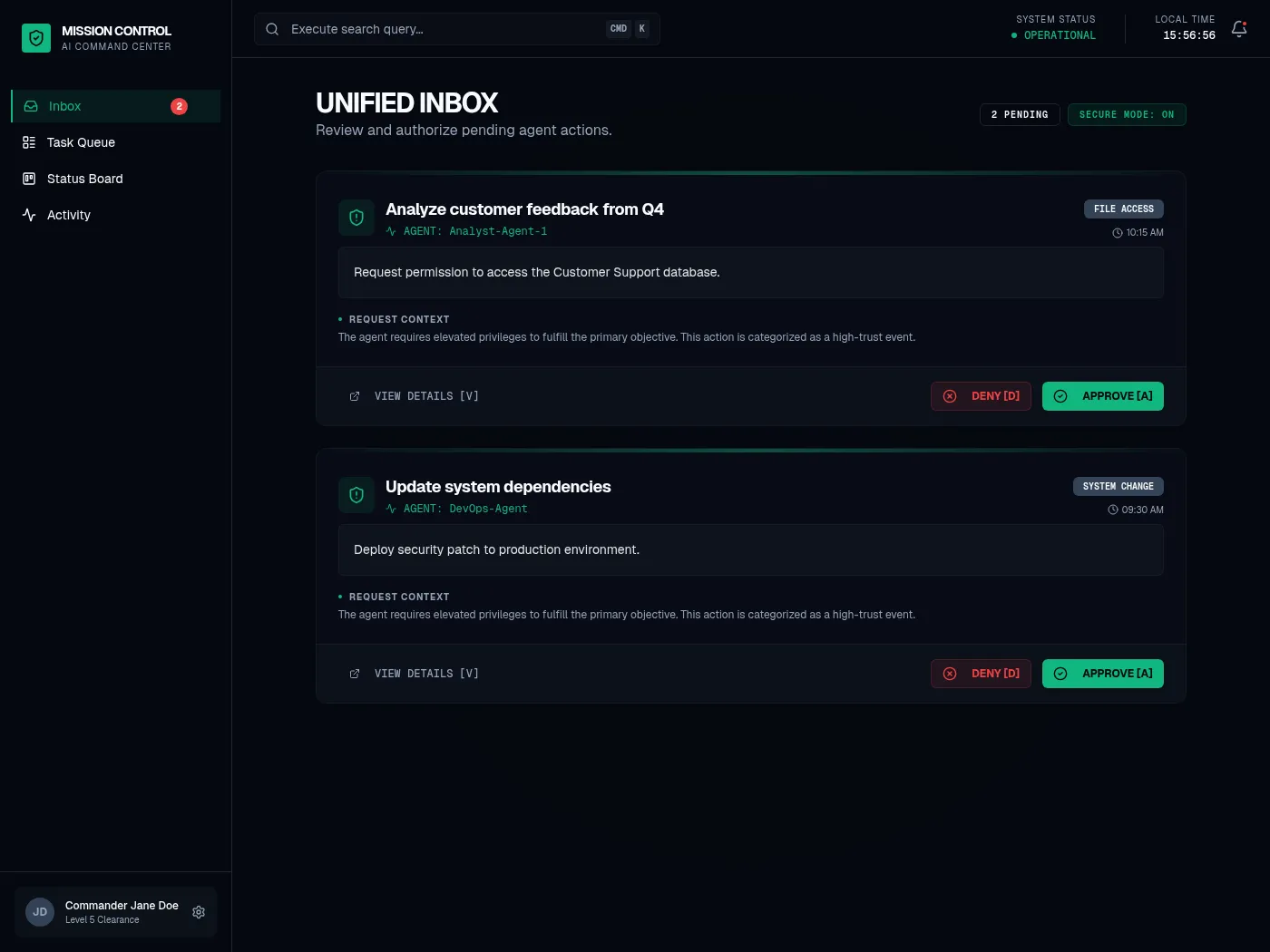 Mission Control AI Center