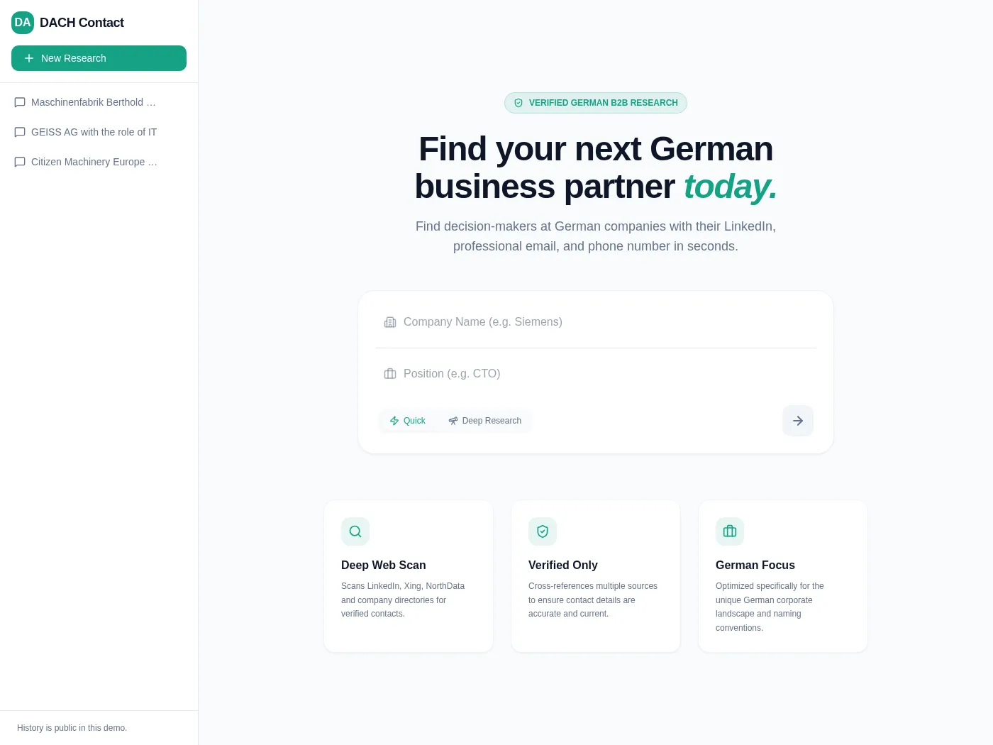 DACH Contact Finder